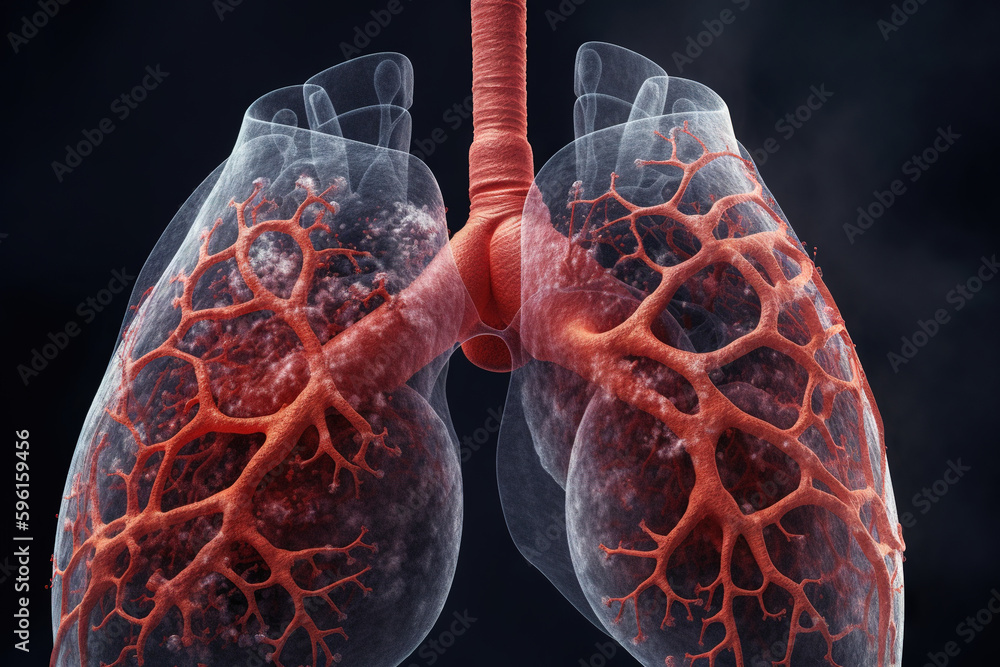 Human lungs isolated anatomical medical biological illness, lung cancer ...