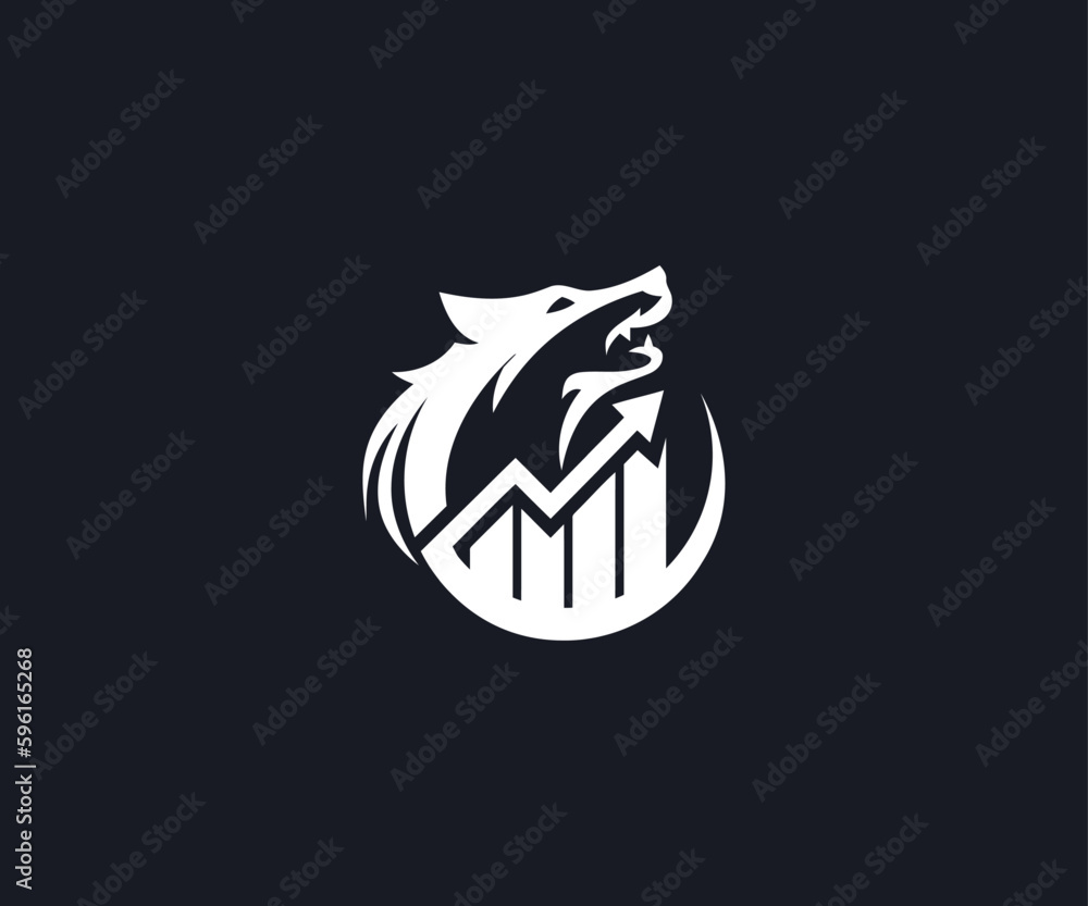 Business and finance logo with the wolf as the symbol Stock Vector ...