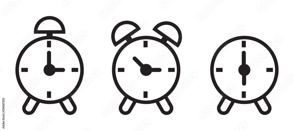 Clock Icon Set Time Clock Icons Collection Cute Time Clock Icons