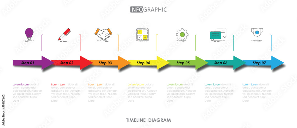 timeline weekly schedule roadmap project diagram Infographic template ...