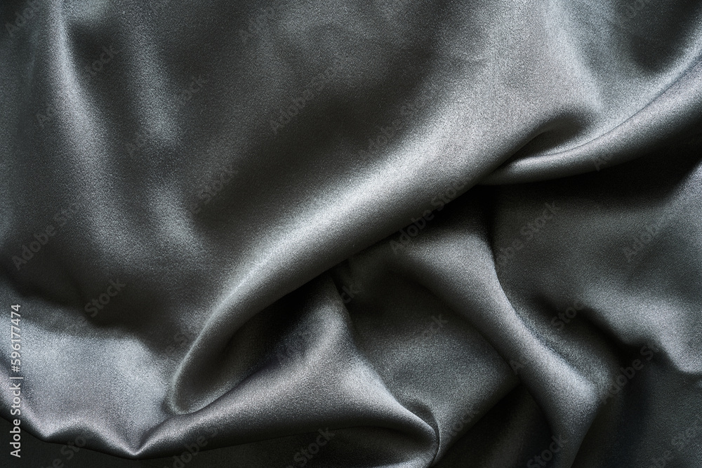 gray silk fabric texture background. close up gray silk fabric texture background. gray silk ...