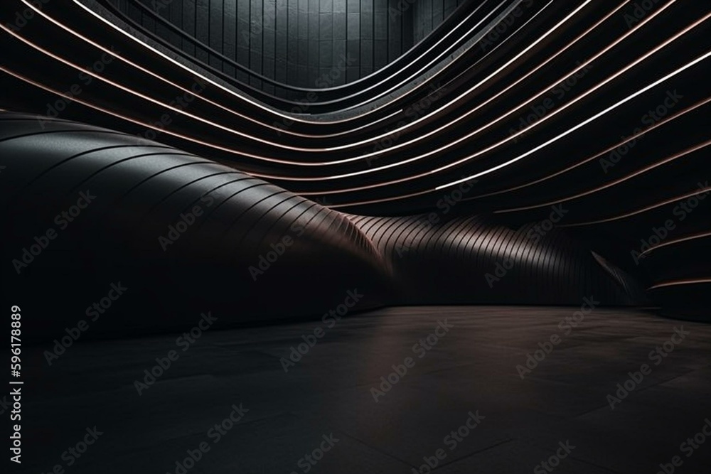 Enhance designs with this modern digital backdrop of curves and dark ...