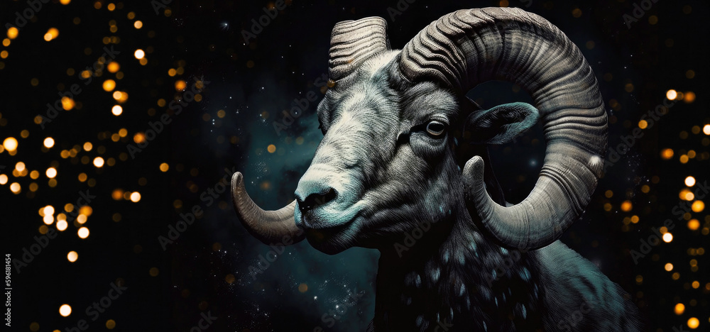 Muslim holiday Eid al-Adha, sacrifice of a ram or a sheep. Template for ...
