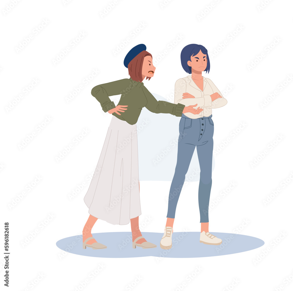 Misunderstanding, conflict, disagreement concept. Angry People shouting ...