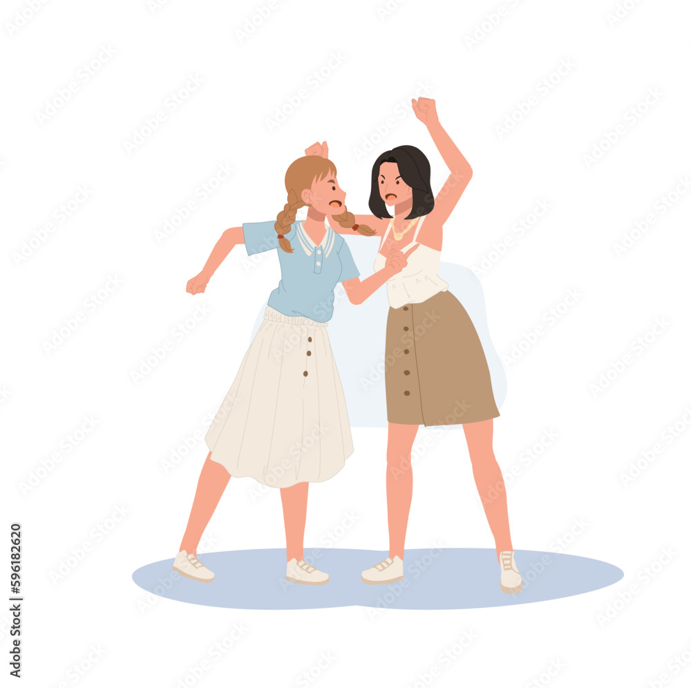 Misunderstanding, conflict, disagreement concept. Angry People shouting ...