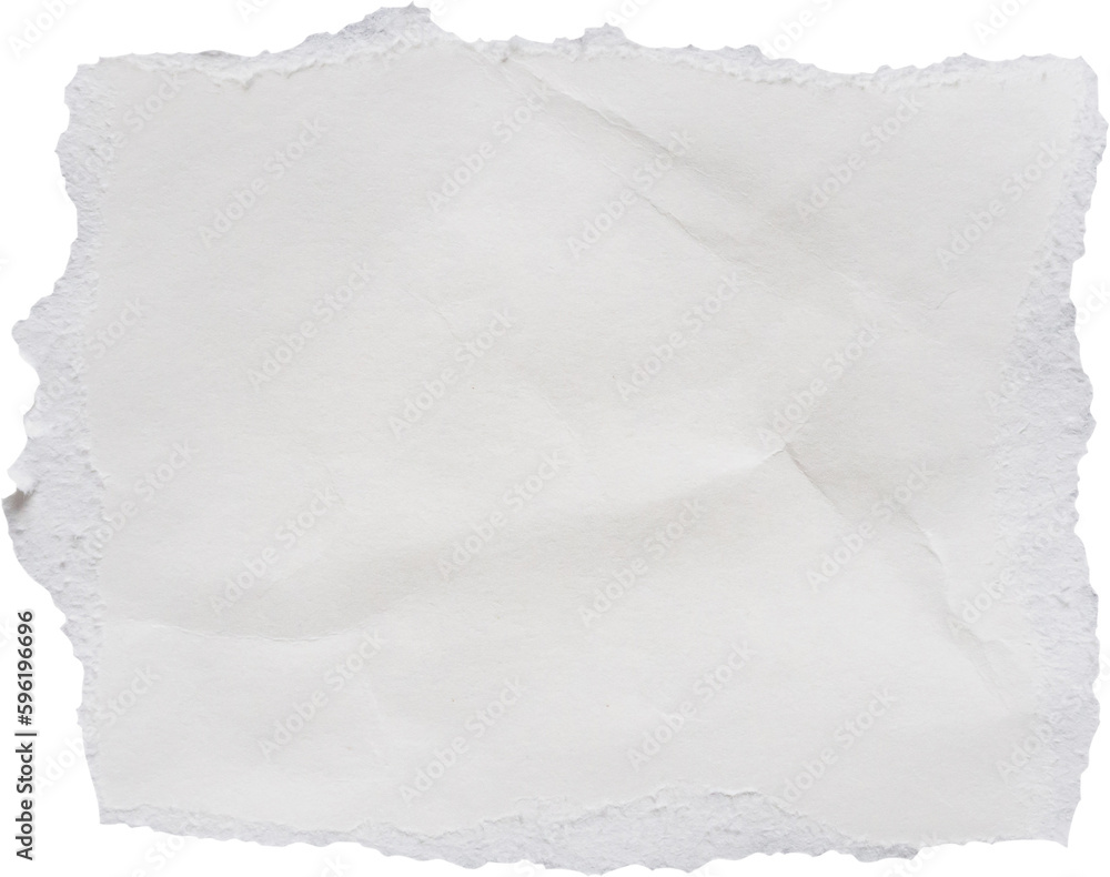 piece of white paper tear isolated on white background Stock Photo ...