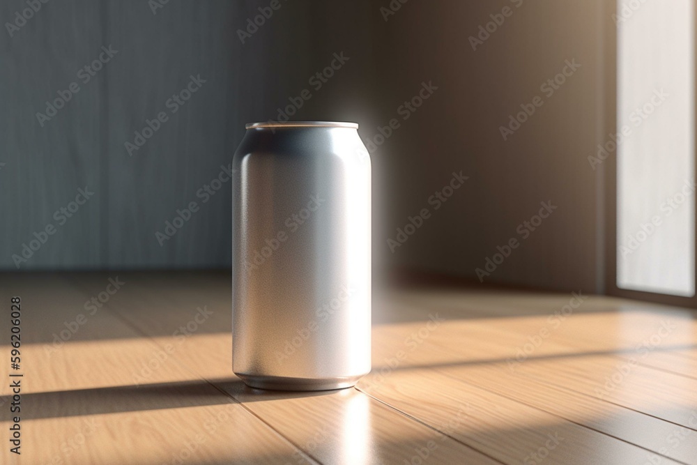 Mockup of a blank white aluminum soda can in 500 ml size, available in ...