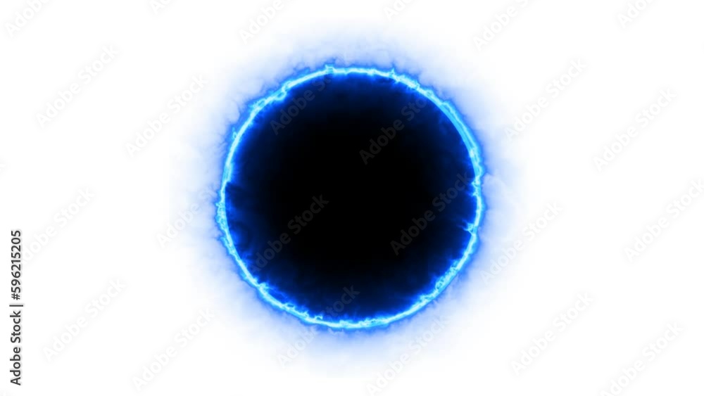 Blue portal video. The portal appears out of nowhere (in scale and ...
