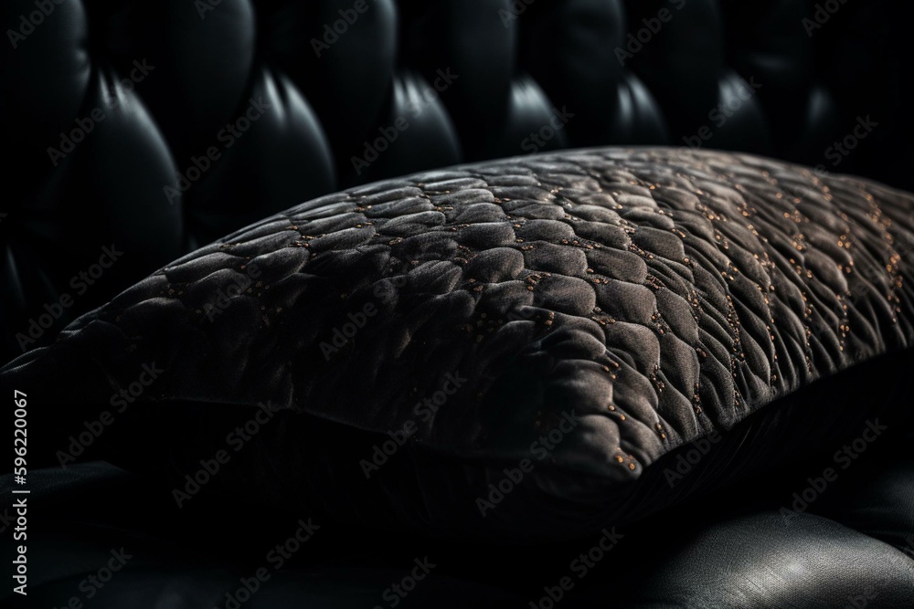 Black background with cushion diamond pattern wallpaper. Generative AI ...