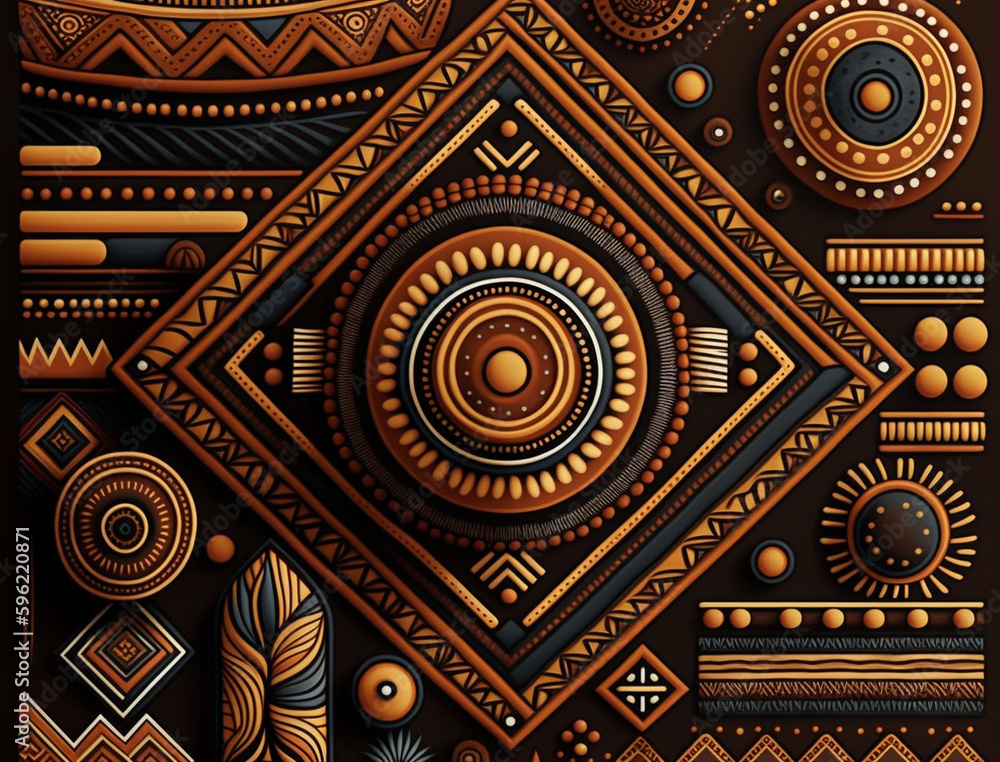 Native traditional pattern background of Africa. Concept for African ...