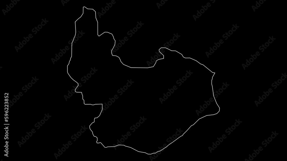 Plateau state map of Nigeria outline animation Stock Video | Adobe Stock