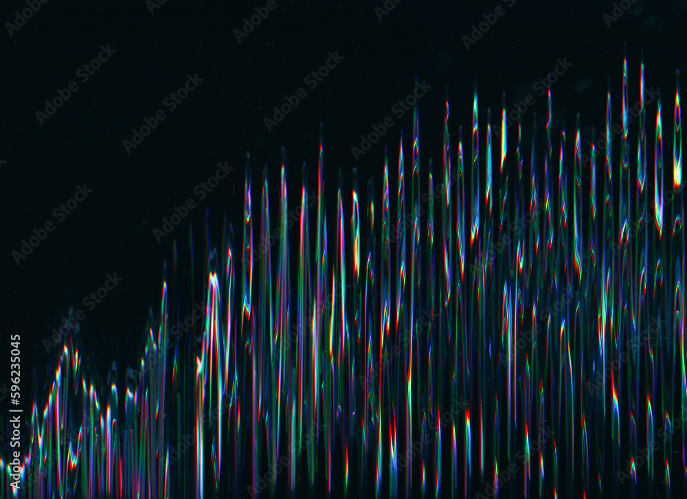 Glitch texture. Digital artifacts. Screen distortion. Blue red orange ...