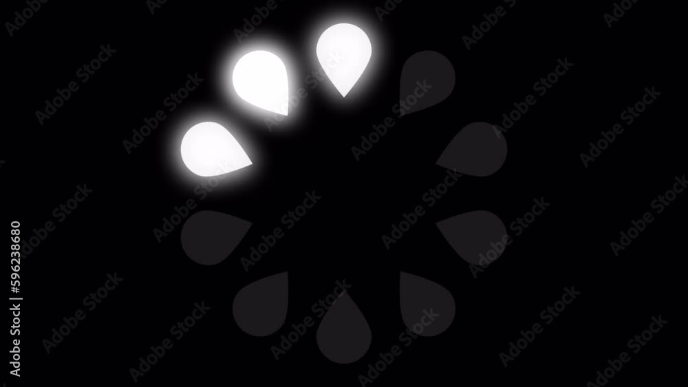 Loading Circle Video with Glow. Loading Animation on Transparent ...