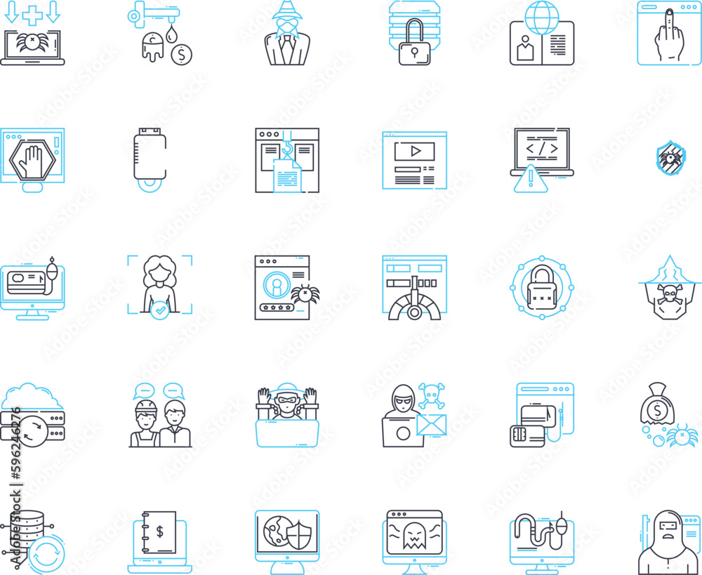 Cheaters linear icons set. Infidelity, Adultery, Betrayal, Deceit ...