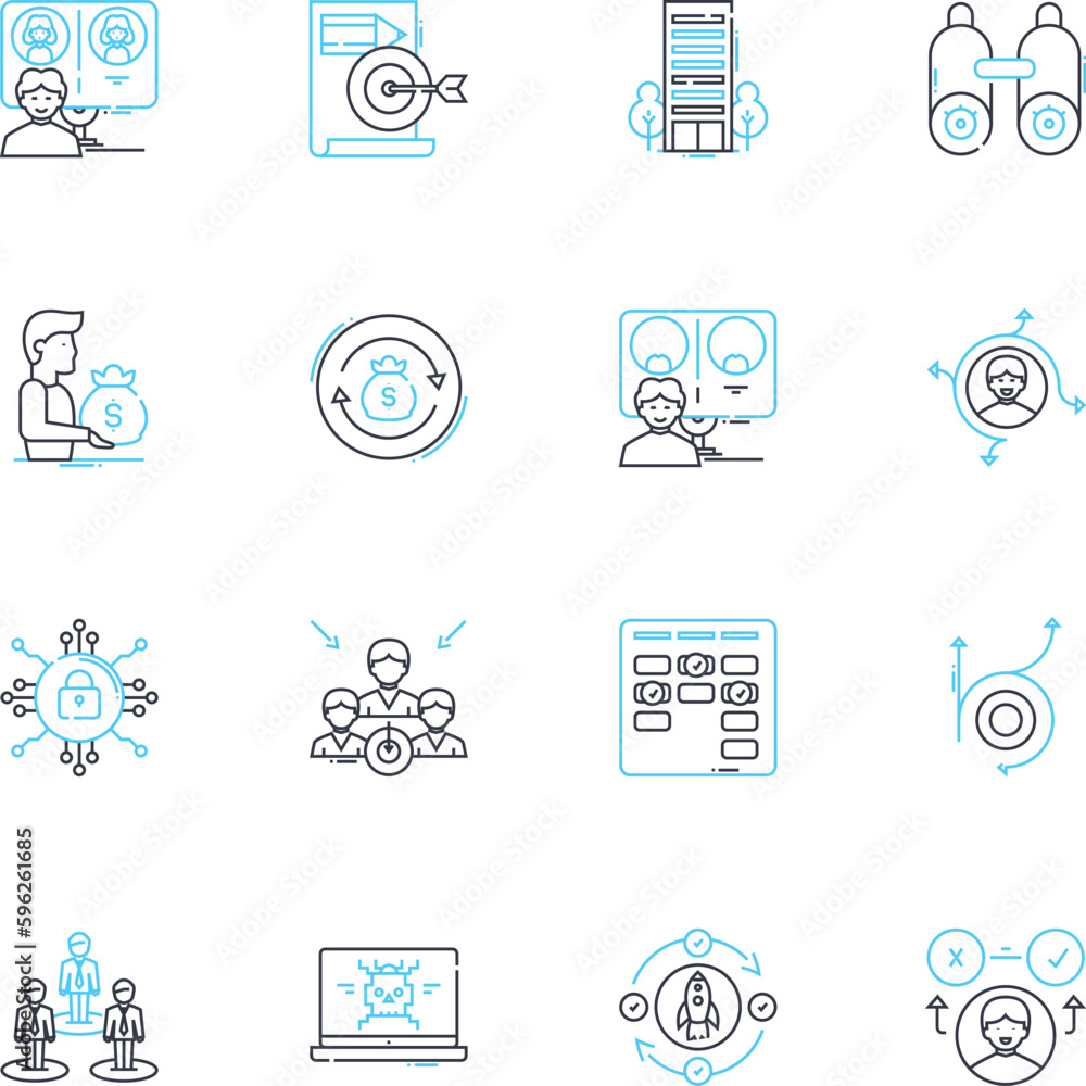 Minimalist approach linear icons set. Simplify, Clutter-free ...