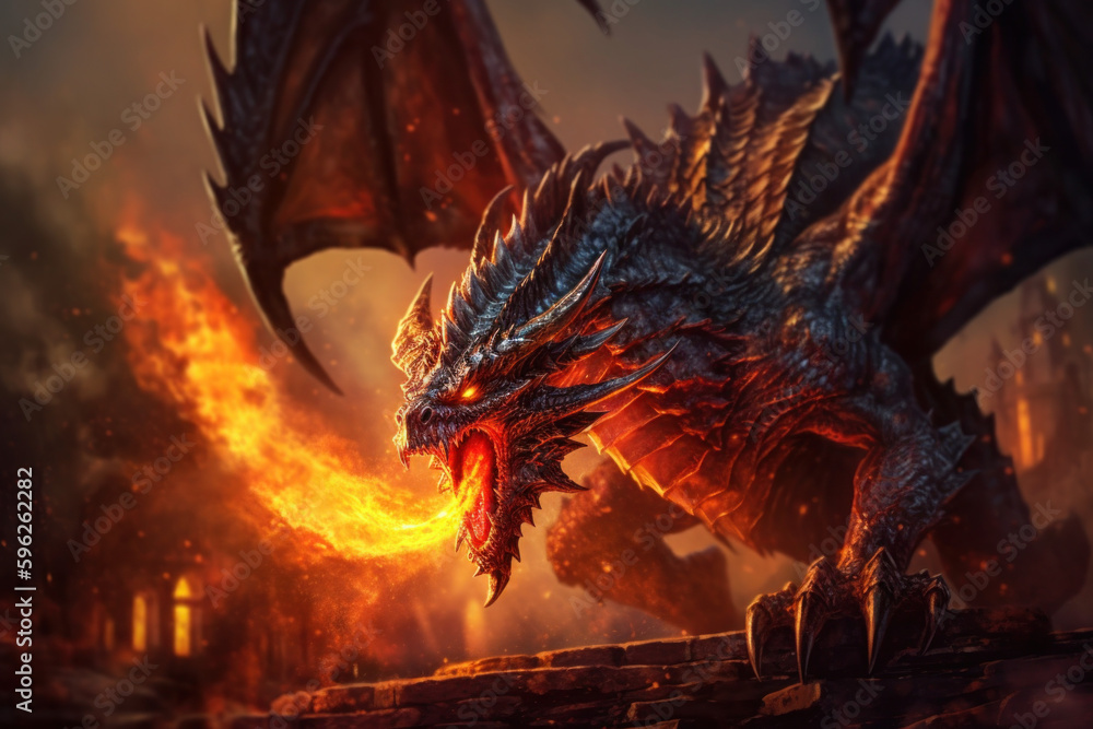 ภาพประกอบสต็อก Deathwing is a character from the popular online game ...