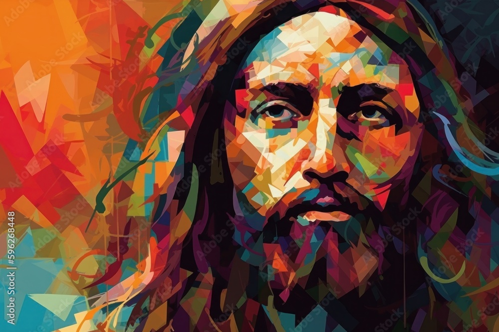 When Jesus is depicted in abstract art, the focus is often on his ...
