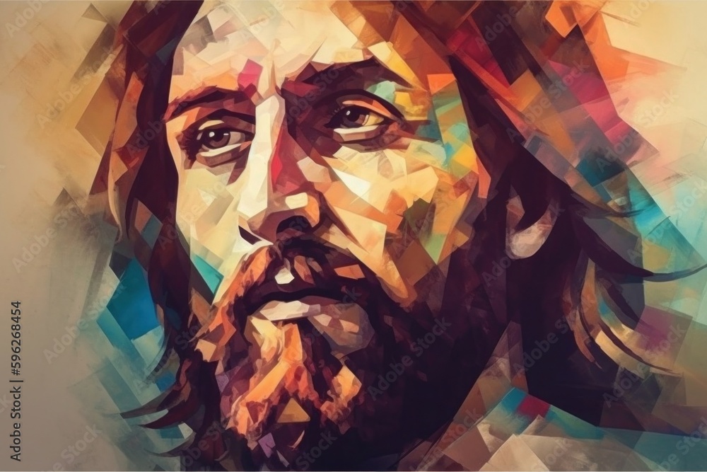 When Jesus is depicted in abstract art, the focus is often on his ...
