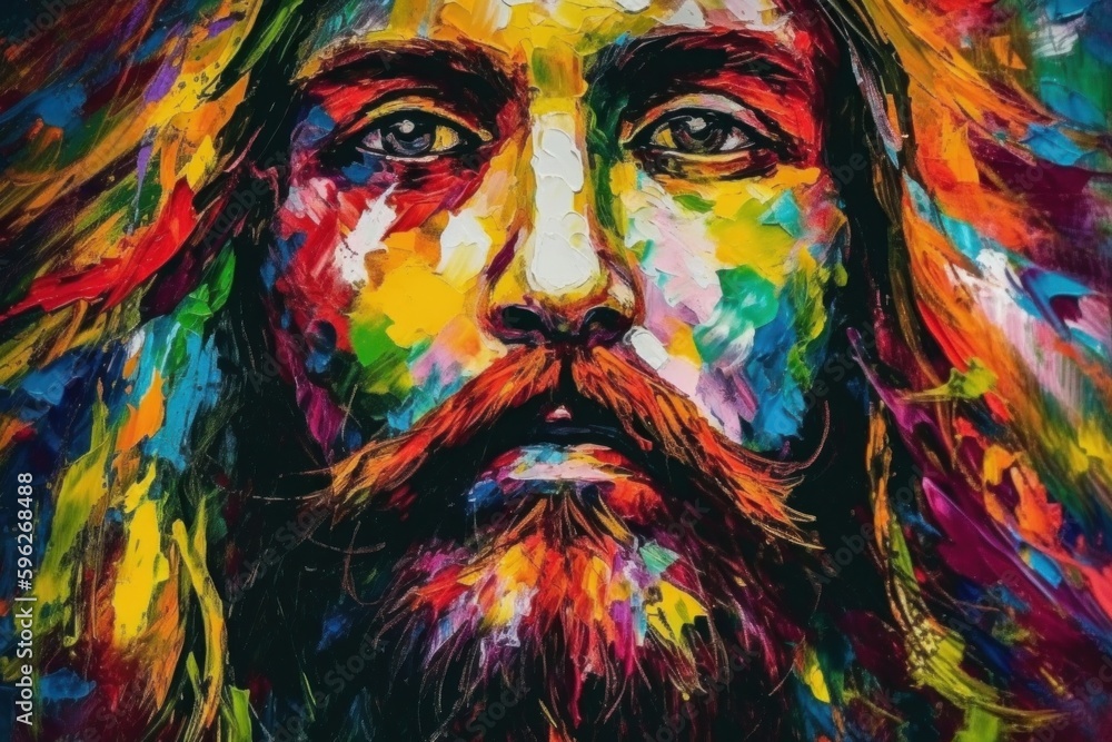 When Jesus is depicted in abstract art, the focus is often on his ...