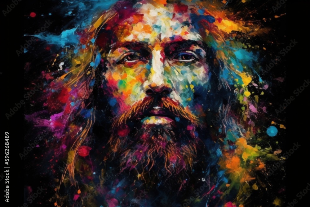 When Jesus is depicted in abstract art, the focus is often on his ...