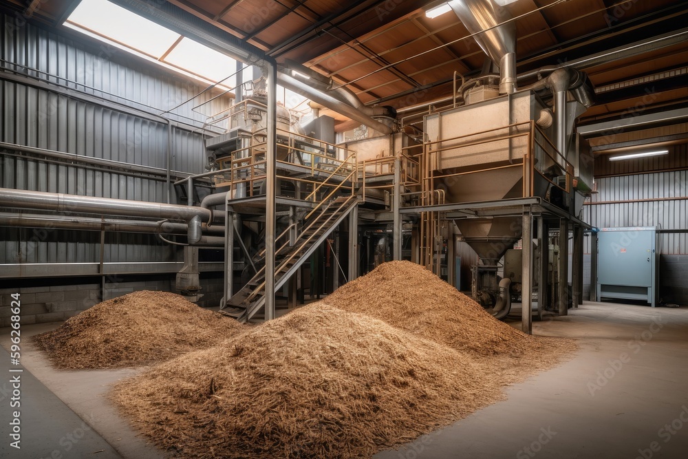 bioenergy and biomass production facility, showing the transformation ...
