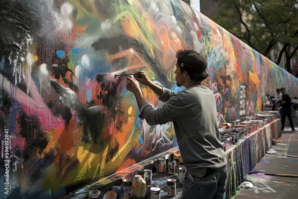 spraycan battle, with artists competing to create the most creative and ...