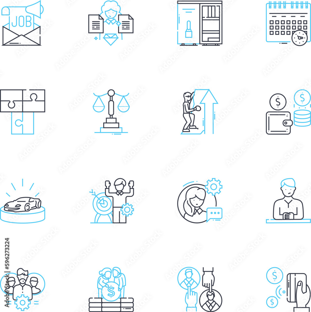 Executive Search linear icons set. Recruitment, Talent, Headhunting ... Executive Search linear icons set. Recruitment, Talent, Headhunting ...