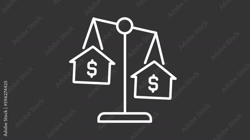 Estate valuation white animation. Cost approach. Home appraisal. Market ...