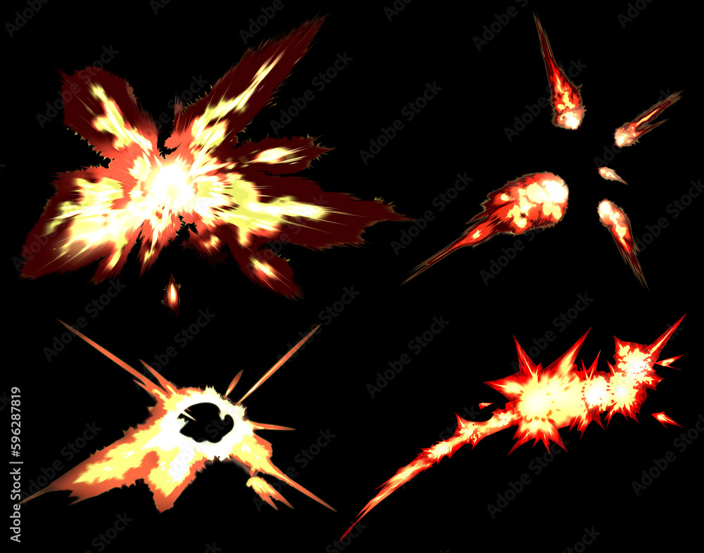 Firing effects for color 01C2 Stock Illustration | Adobe Stock