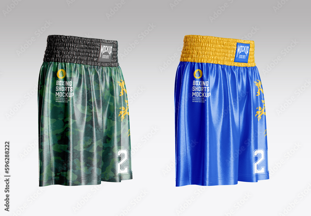 Boxing Shorts Mockup Stock Template | Adobe Stock