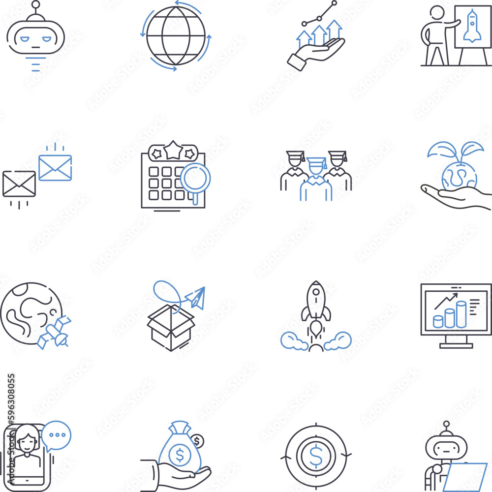 Renewal line icons collection. Refreshment, Restoration, Rejuvenation ...