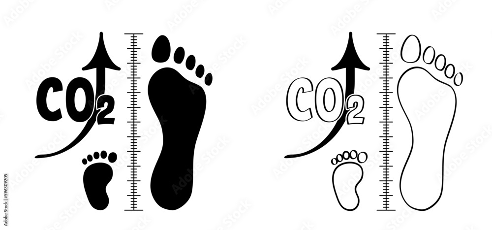 Graph of reduction or increase of carbon, nitrogen CO2 concept ...