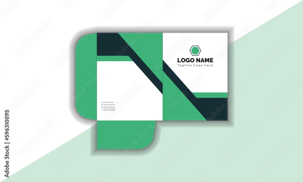 A4 file Folder geometric branding design.Presentation folder, Folder ...