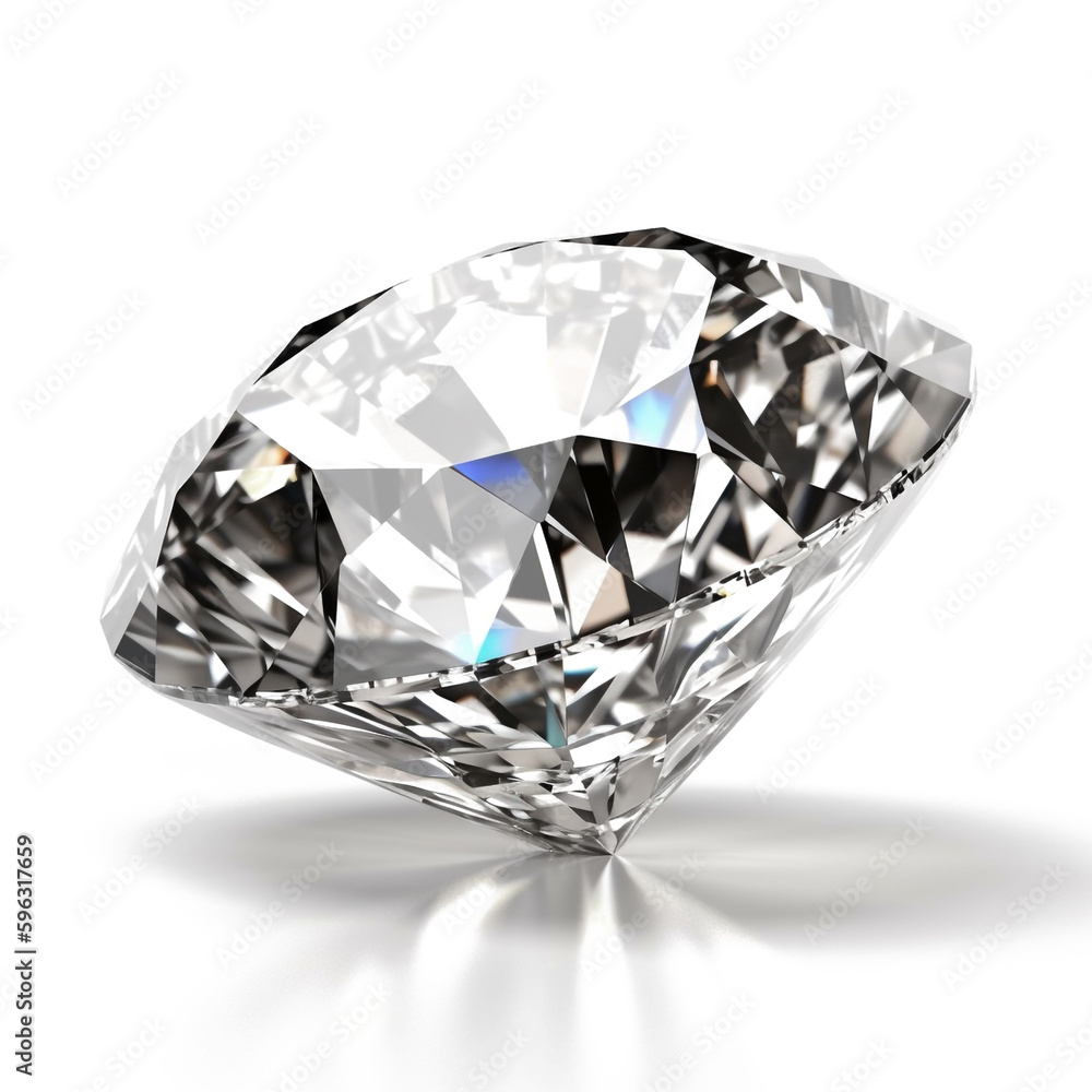 diamond on a transparent background with a shadow Stock Illustration ...