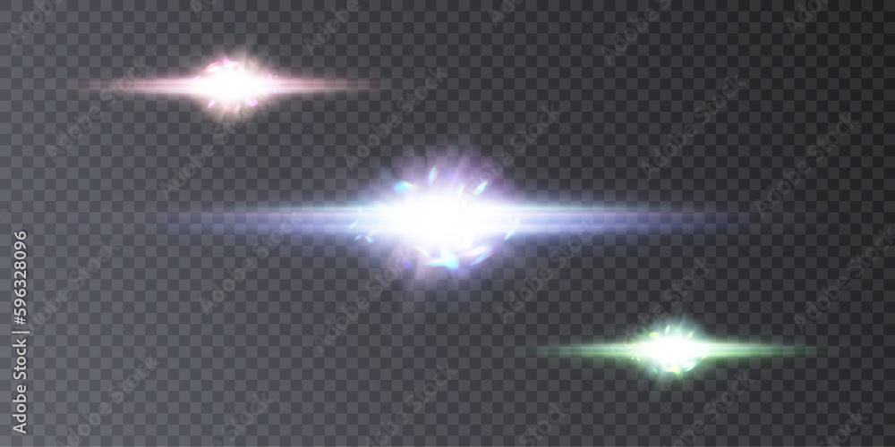 Vector bright front sun lens glare transparent special light effect ...