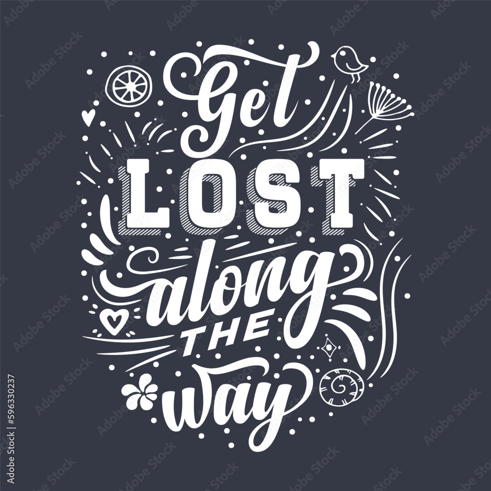 Vector illustration with hand-drawn lettering on texture background ...