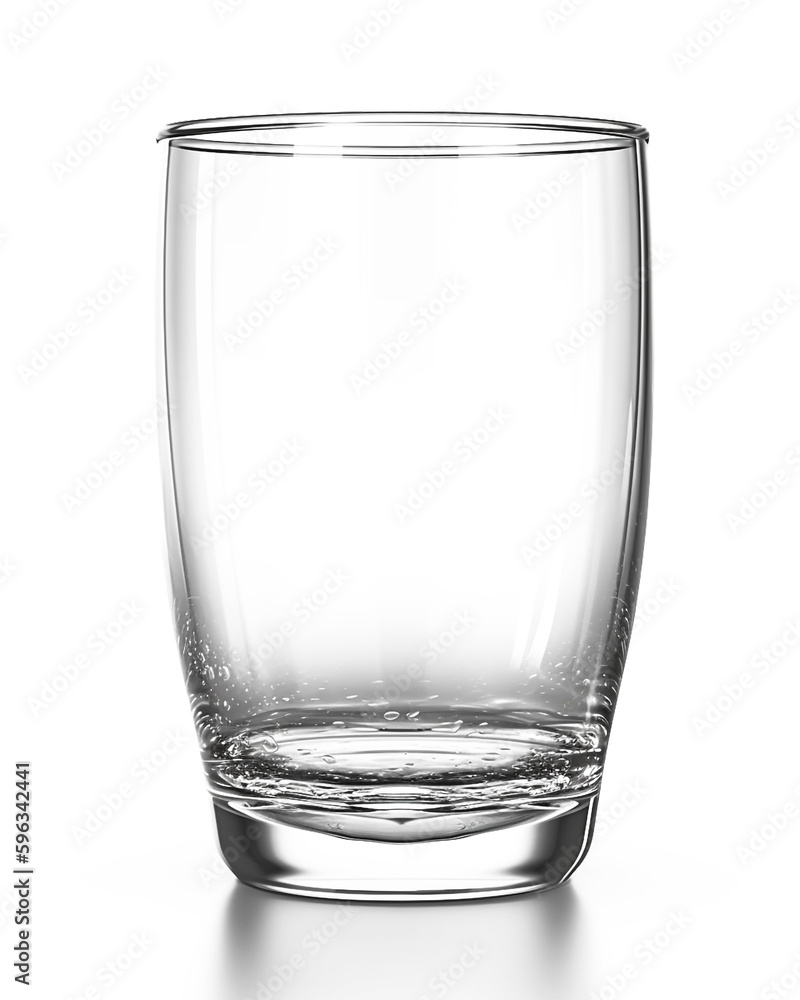 empty glass of water isolated on a transparent background Stock ...