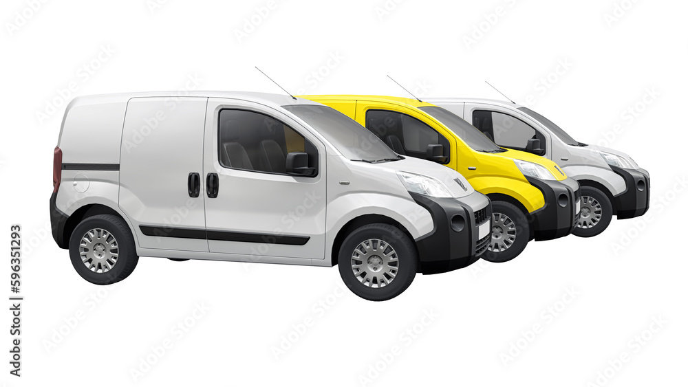 Paris, France. April 25, 2023. Peugeot Bipper. Three cars on a ...