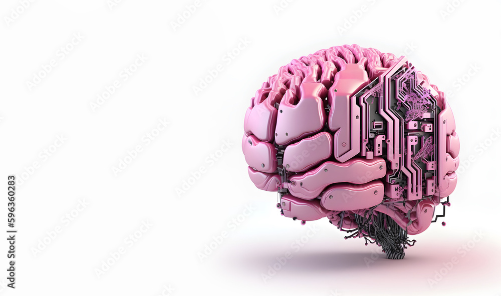 Robotic brain with AI. Concept of artificial intelligence, brainpower ...