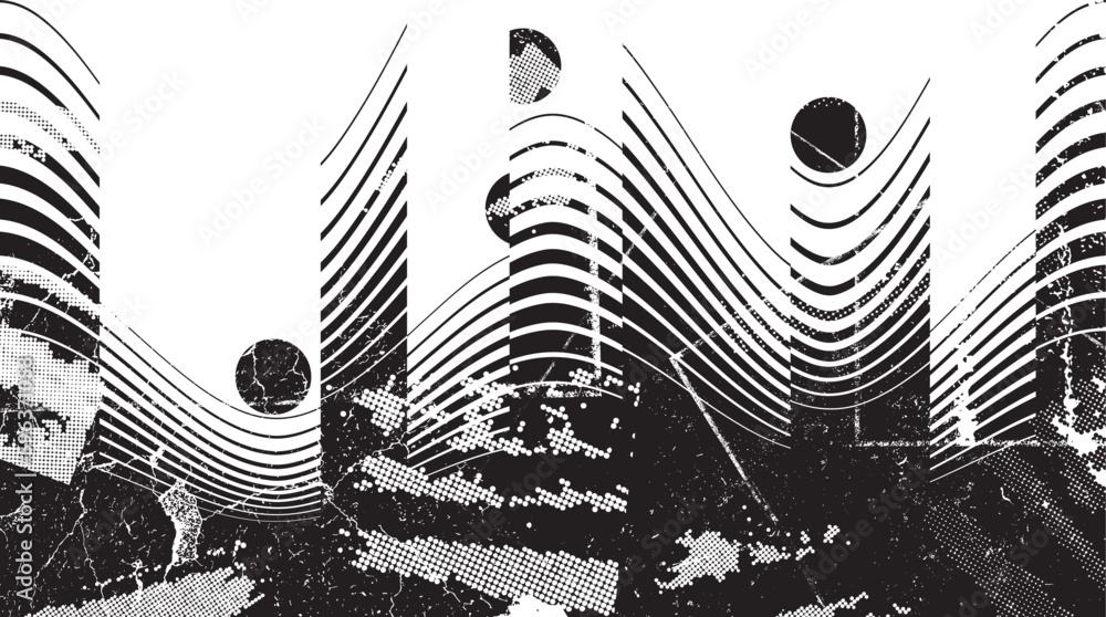 Glitch distorted geometric shape . Noise destroyed logo . Trendy defect ...