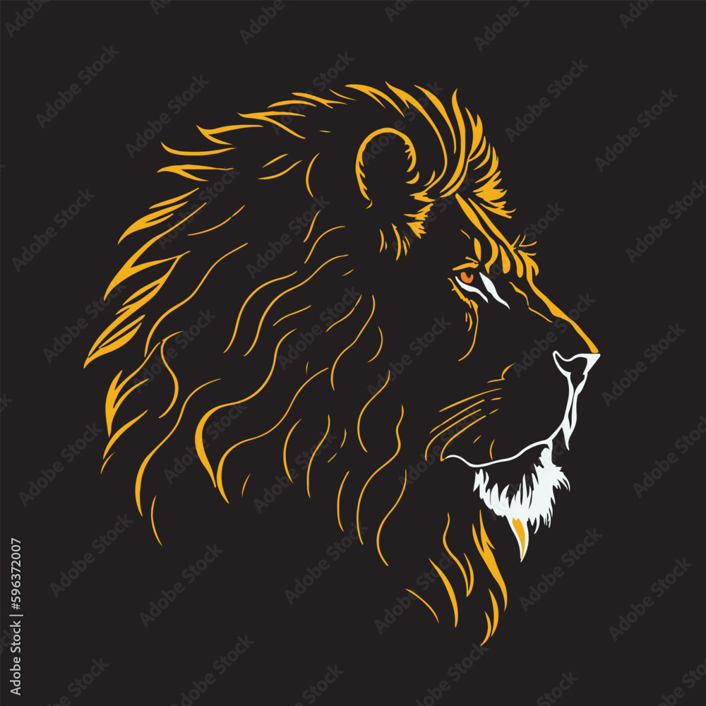 lion illustration Stock Vector | Adobe Stock