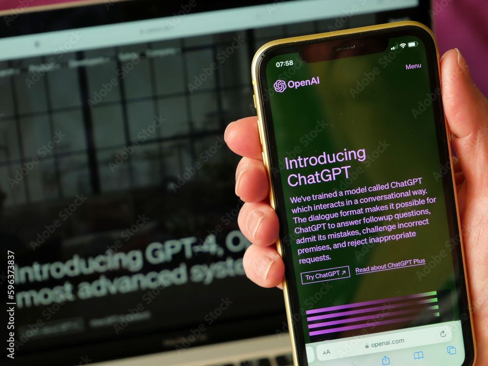 Lviv, Ukraine - 03 11 2023: OpenAI and GPT-4 To Offer Commercial ... Lviv, Ukraine - 03 11 2023: OpenAI and GPT-4 To Offer Commercial ...
