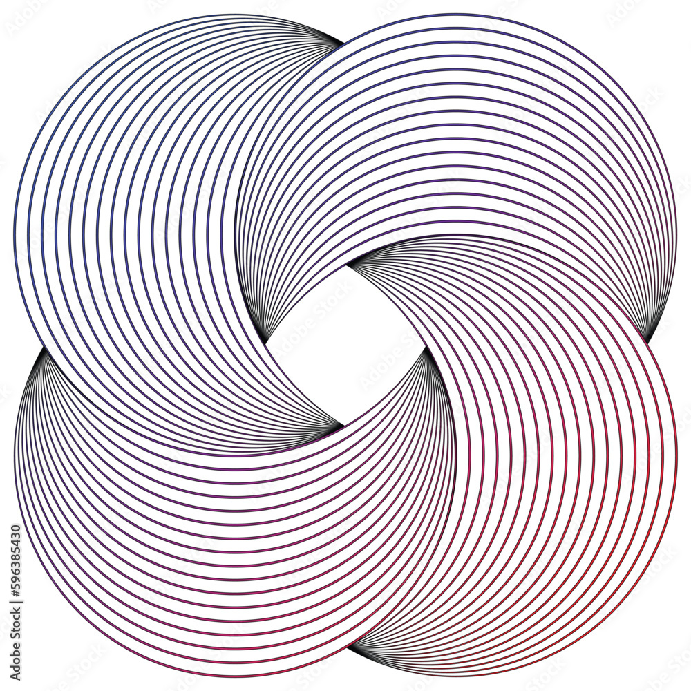 Abstract 3d line art circle pattern element for company logo ...