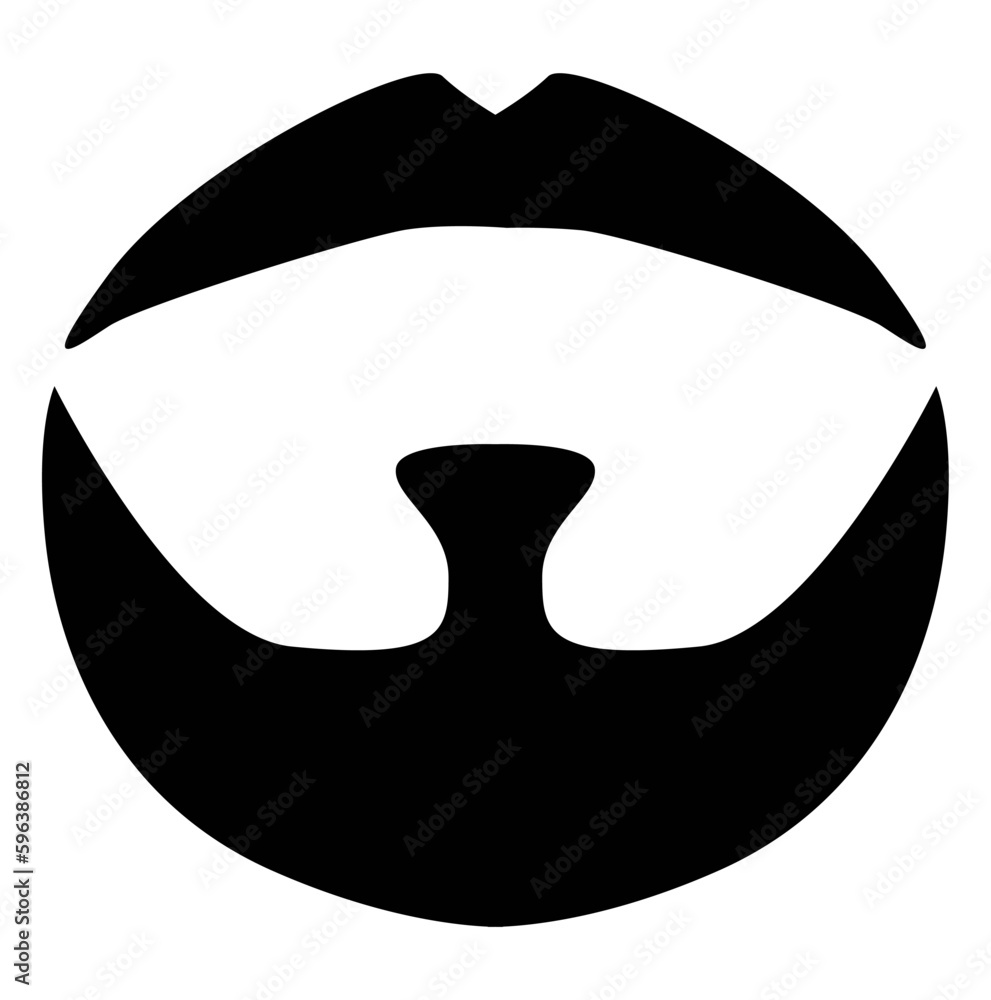 Chevron Goatee Beard style men illustration Facial hair mustache ...