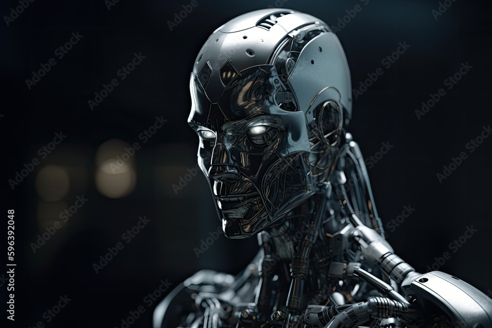 Generative AI robot design cgi movie effects Stock Illustration | Adobe ...