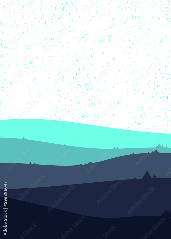 Beautiful landscape of hills and mountains scenery background design ...