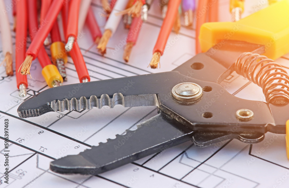 Electrical tools and materials for the installation of an electric ...