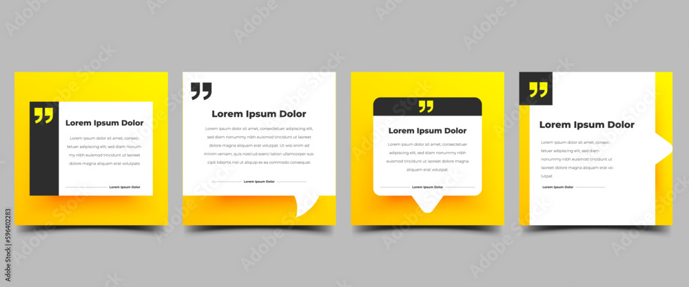 Set of quote banners template design. Usable for social media post ...