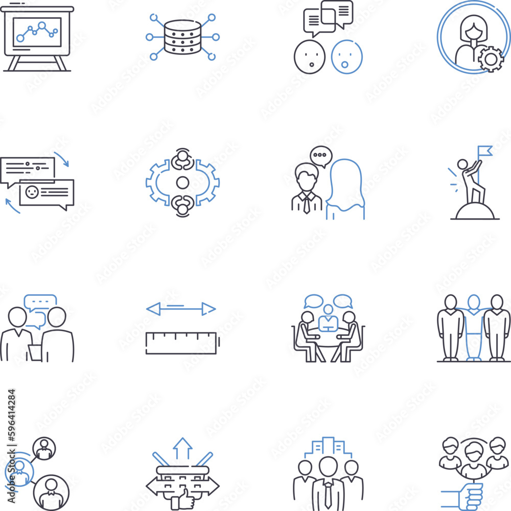 Kitchen staff line icons collection. Chef, Cook, Culinary, Sous chef ...