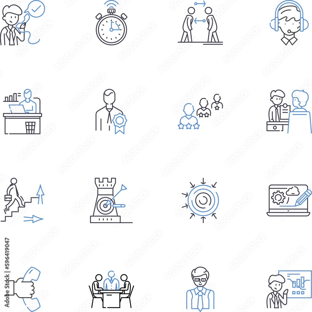 Lean methodology line icons collection. Efficiency, Kaizen, Waste ...